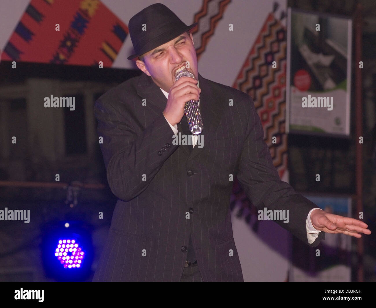 Hip Hop artists Romanian and Enchev with their show band entertain ...