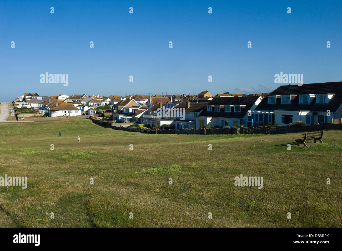 Clifftop seaside bungalows, Peacehaven, Sussex Stock Photo - Alamy