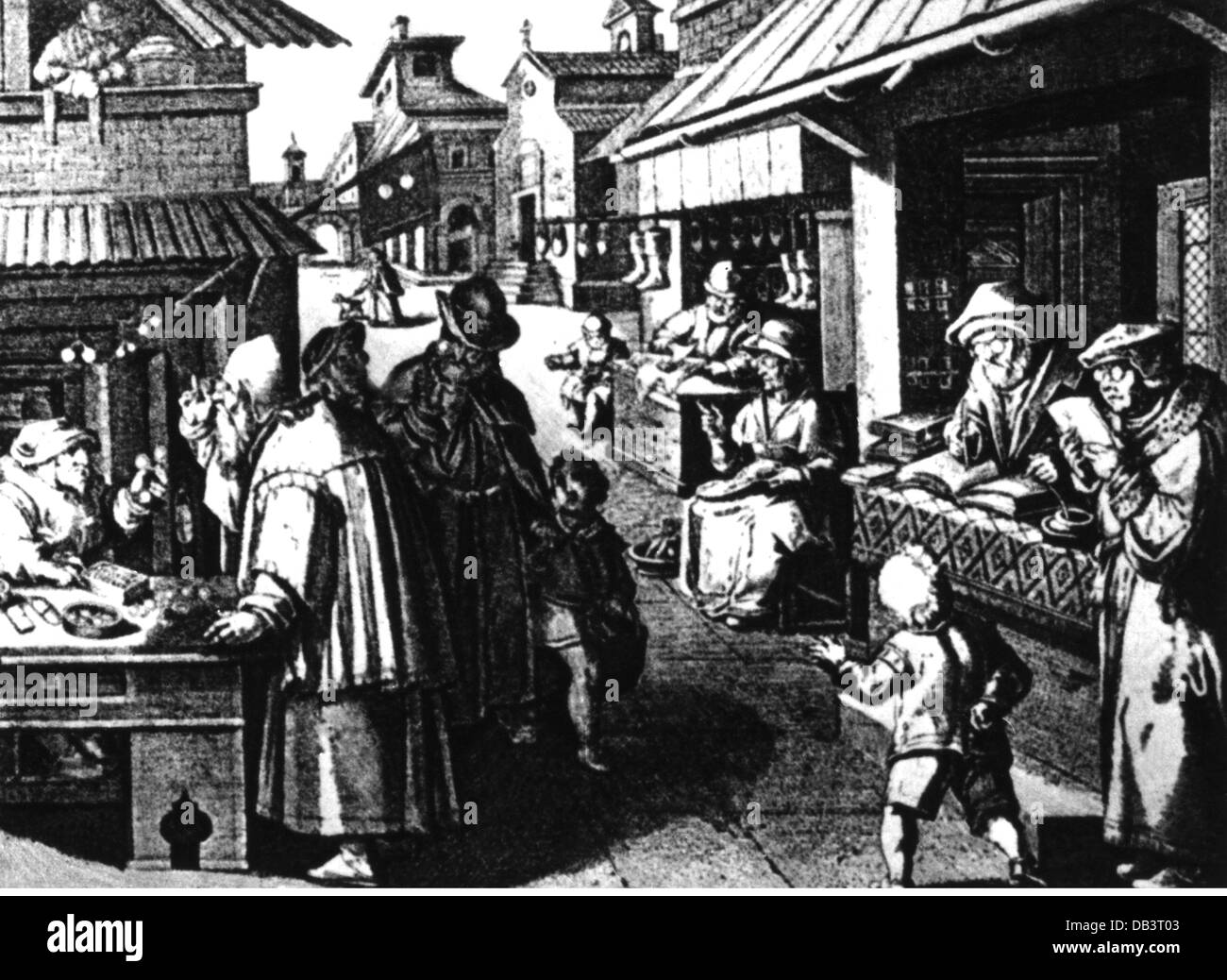 trade, shops, optician, engraving, 16th century, 16th century, graphic ...