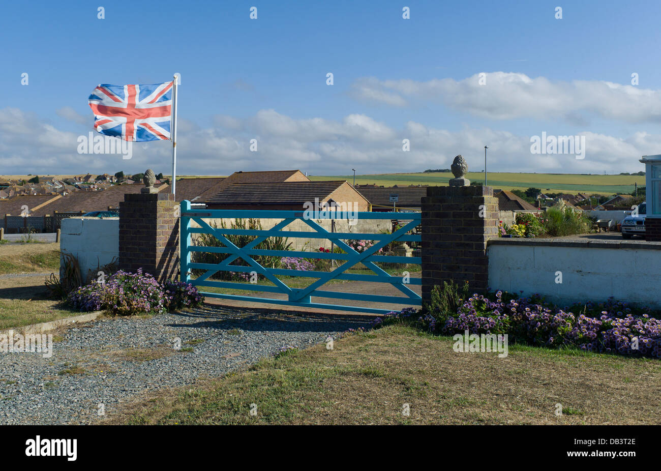 Suburban gate with union jack flag hi-res stock photography and images ...