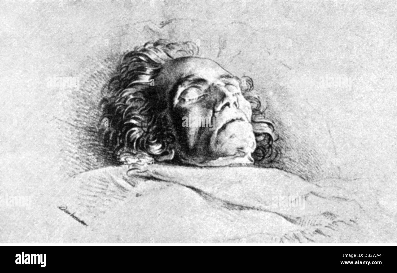Beethoven deathbed danhauser hi-res stock photography and images - Alamy