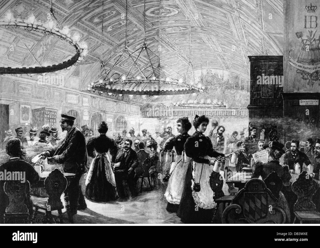 Man dining hall Black and White Stock Photos & Images - Alamy