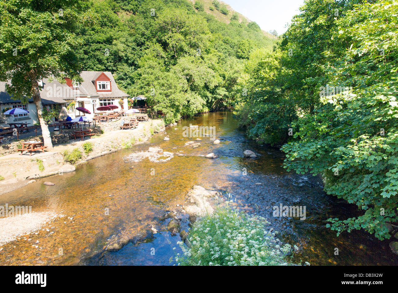 Fingle Bridge Dartmoor Devon National park tourist attraction on the ...