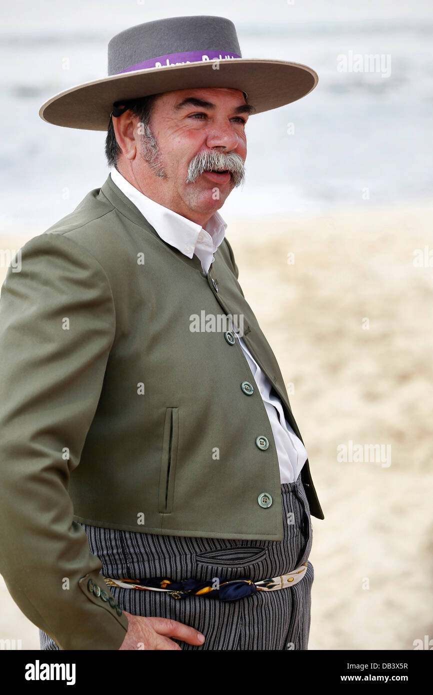 Man dressed in Andalusian style making the Catholic pilgrimage to El ...