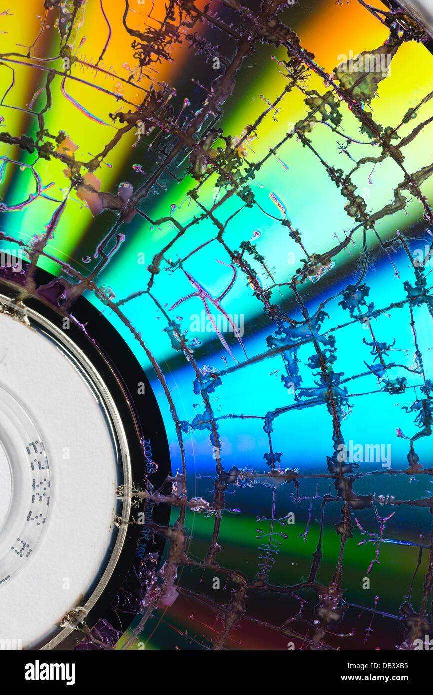 Rainbow diffraction on cd hi-res stock photography and images - Alamy