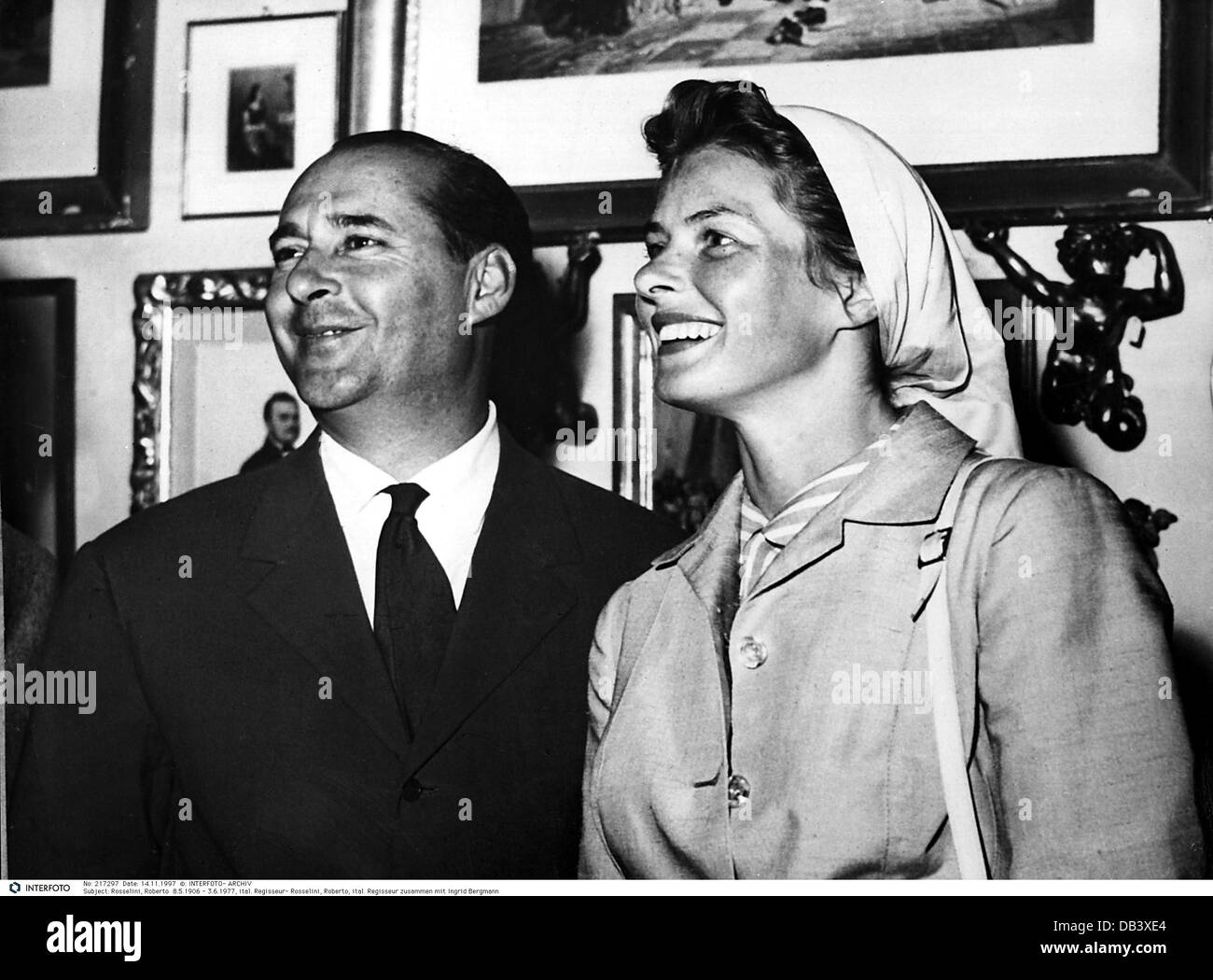 Ingrid bergman and roberto rossellini hi-res stock photography and ...