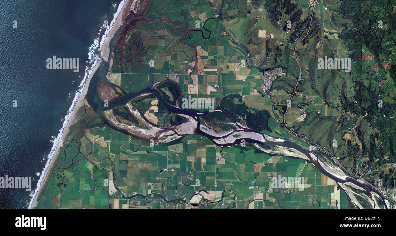 aerial photo map of mouth of Eel River, Humbolt County, California ...