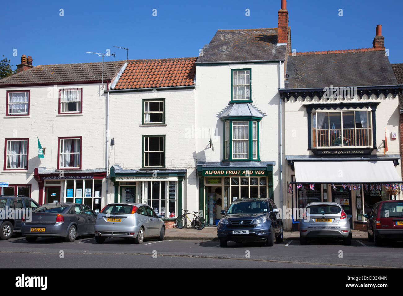 Town centre parking in Alford, Lincolnshire, England, U.K Stock Photo ...