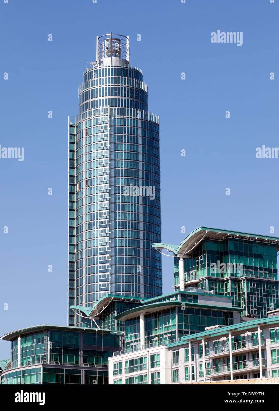 View of St George Wharf Tower and part of St George Wharf development ...
