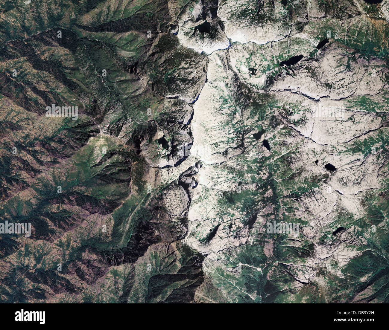 aerial photo map of Trinity Mountains, California Stock Photo - Alamy