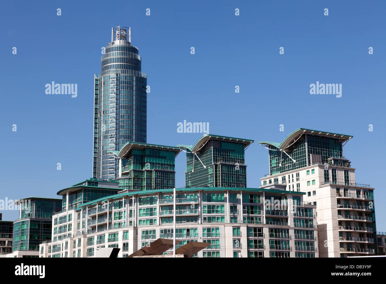 View of St George Wharf Tower and part of St George Wharf development ...