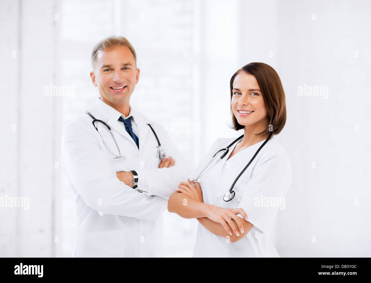 two young attractive doctors Stock Photo - Alamy
