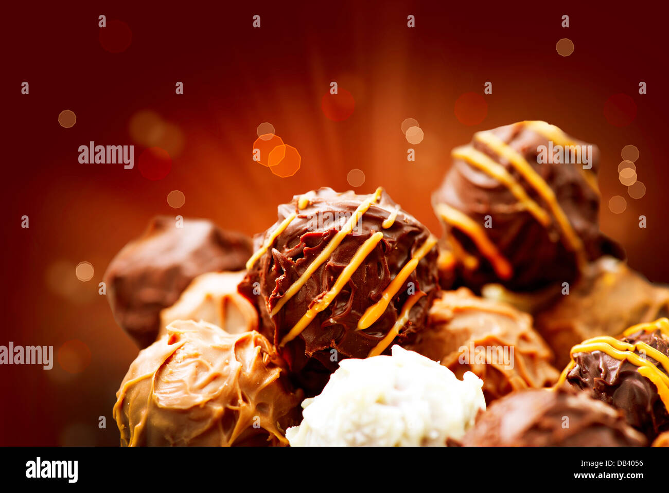 Assorted Chocolate Candies. Sweets. Candy Border Design Stock Photo - Alamy
