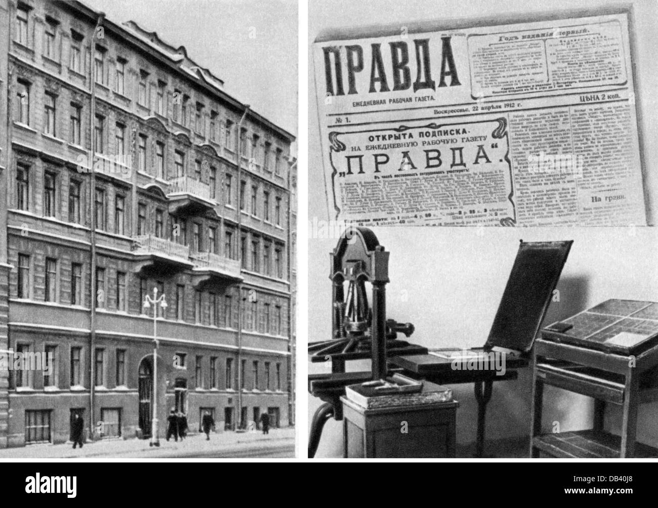 press / media, magazines, Pravda, editorial office, printing press ...