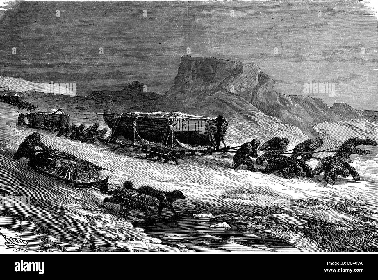 Haul sledges Black and White Stock Photos & Images - Alamy