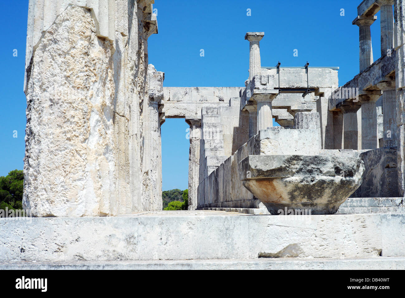 The remains of the temple devoted to goddess Afea from the 5th century ...