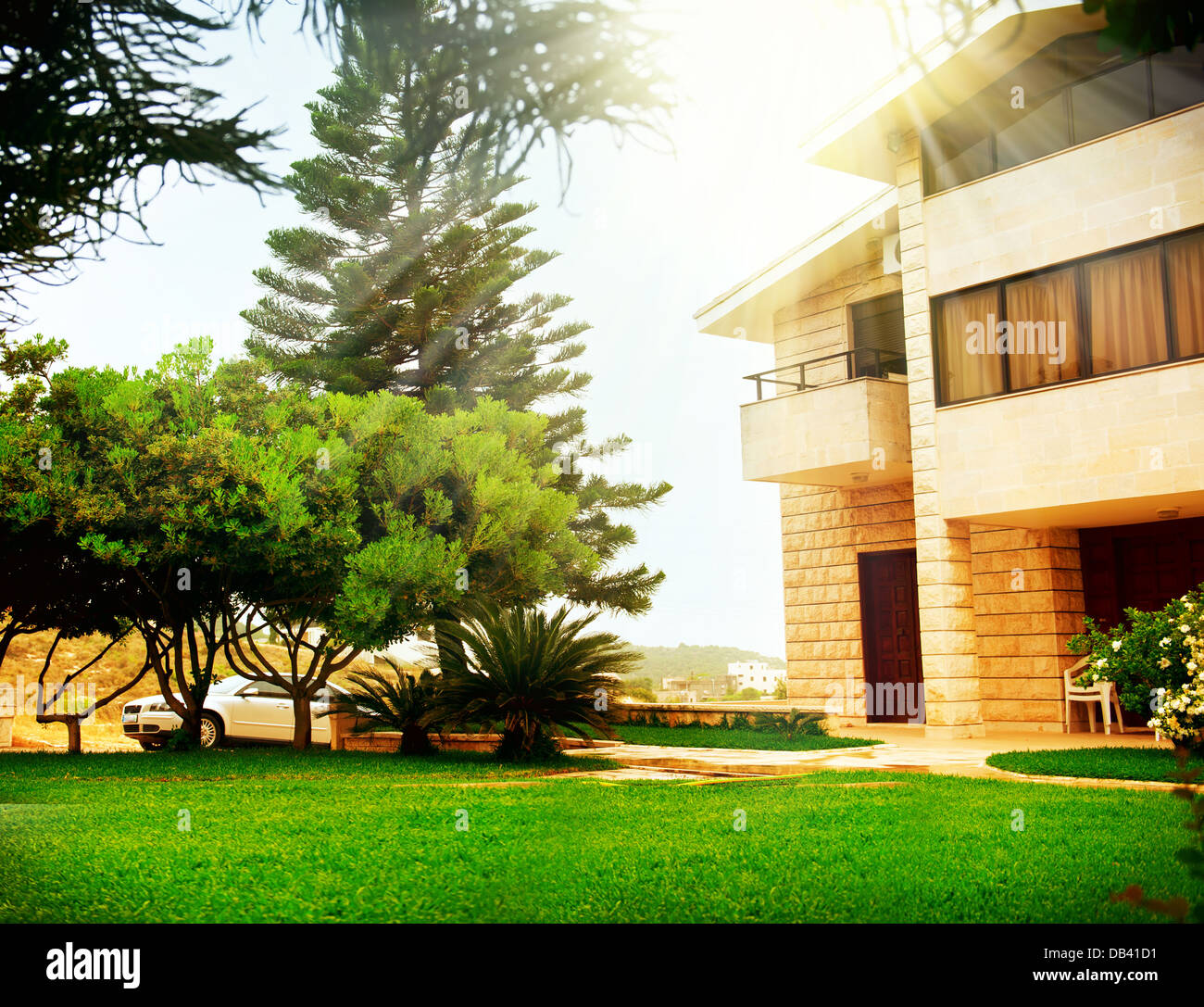 Beautiful Modern House Exterior Real Estate Concept Stock Photo - Alamy