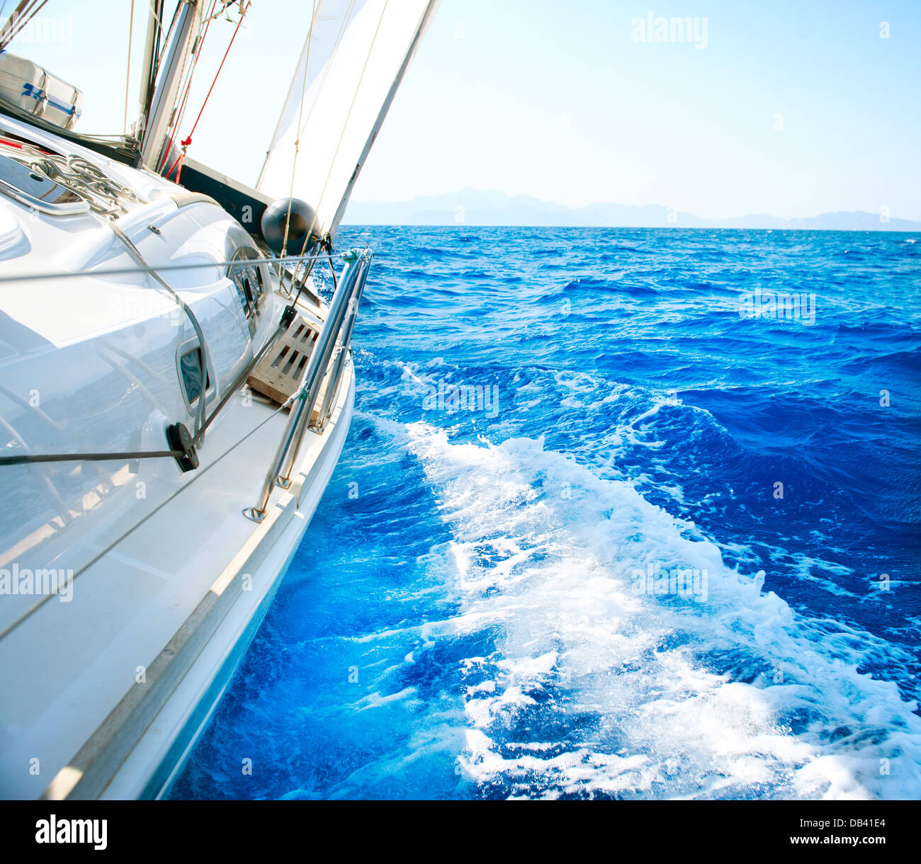 Yacht. Sailing. Yachting. Tourism. Luxury Lifestyle Stock Photo - Alamy