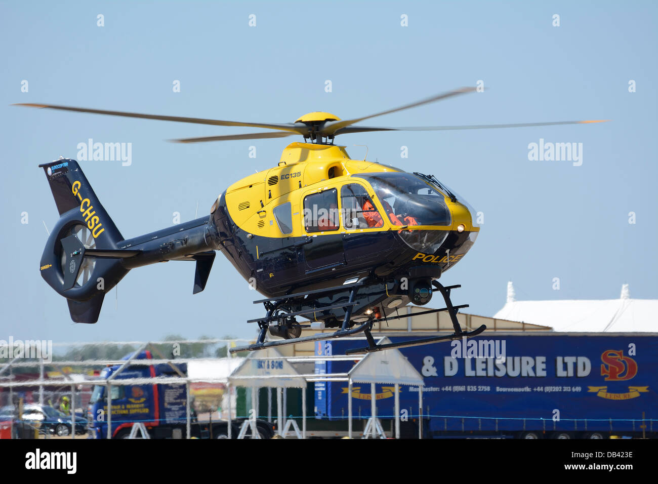 EUROCOPTER EC135 FLYING IN THE UK Stock Photo - Alamy