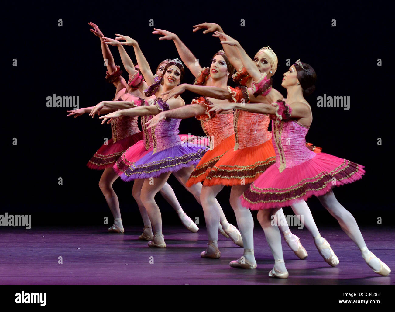 Duesseldorf, Germany. 23rd July, 2013. Dancers from the ballet company ...