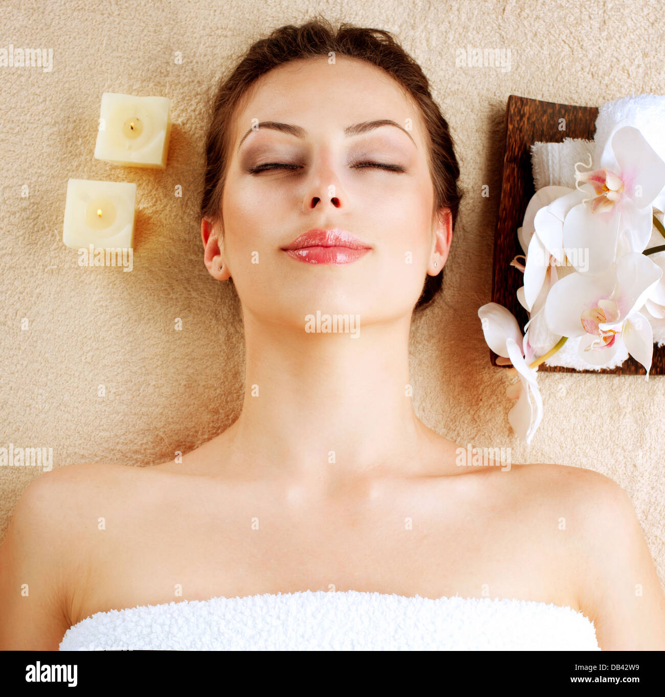 Spa Girl in Beauty Salon Stock Photo - Alamy