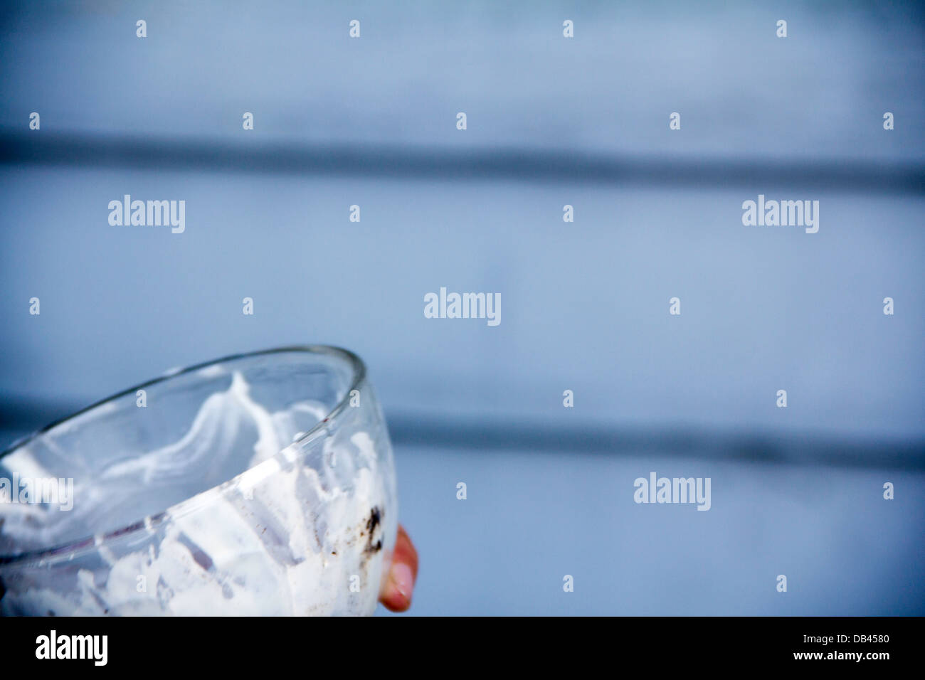 Empty ice cream dish Stock Photo - Alamy