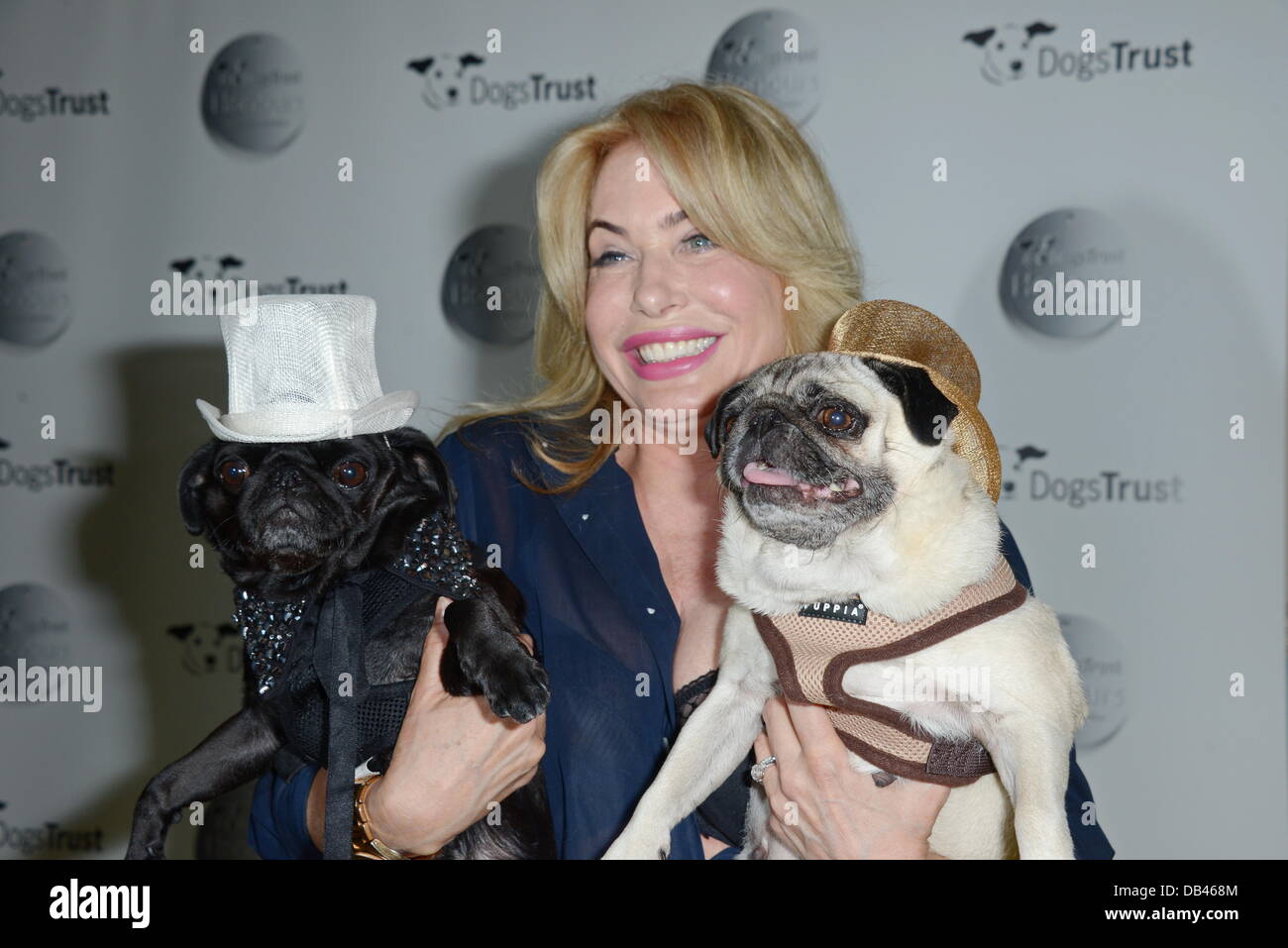 London, UK. 23rd July 2013. Brix Smith Start holding Gladys and Pixie ...