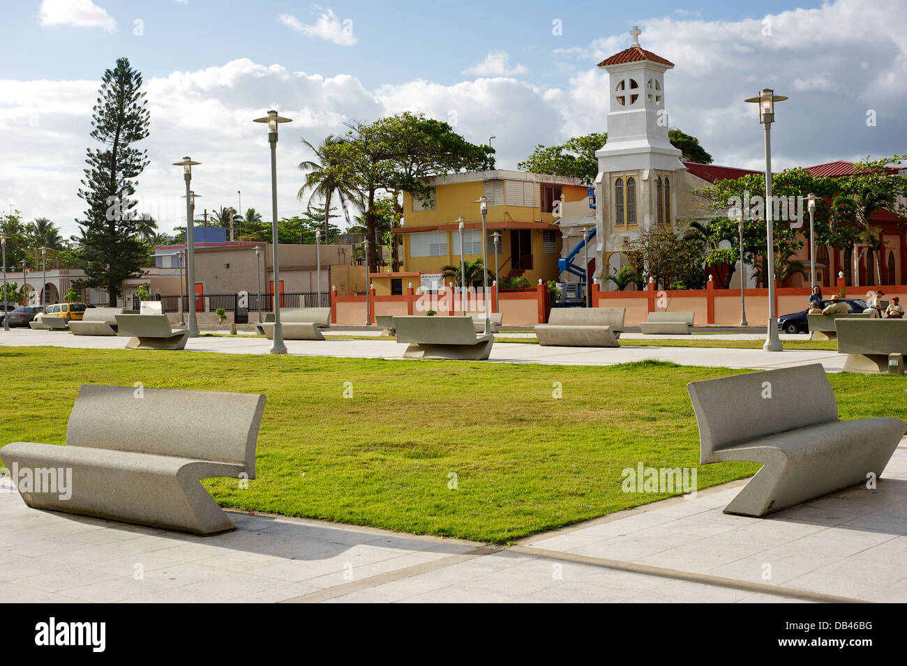 Central plaza, Luquillo, Puerto Rico Stock Photo - Alamy