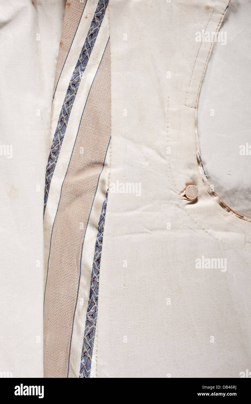 This historical man's vest, featuring removable chest pads, showcases ...