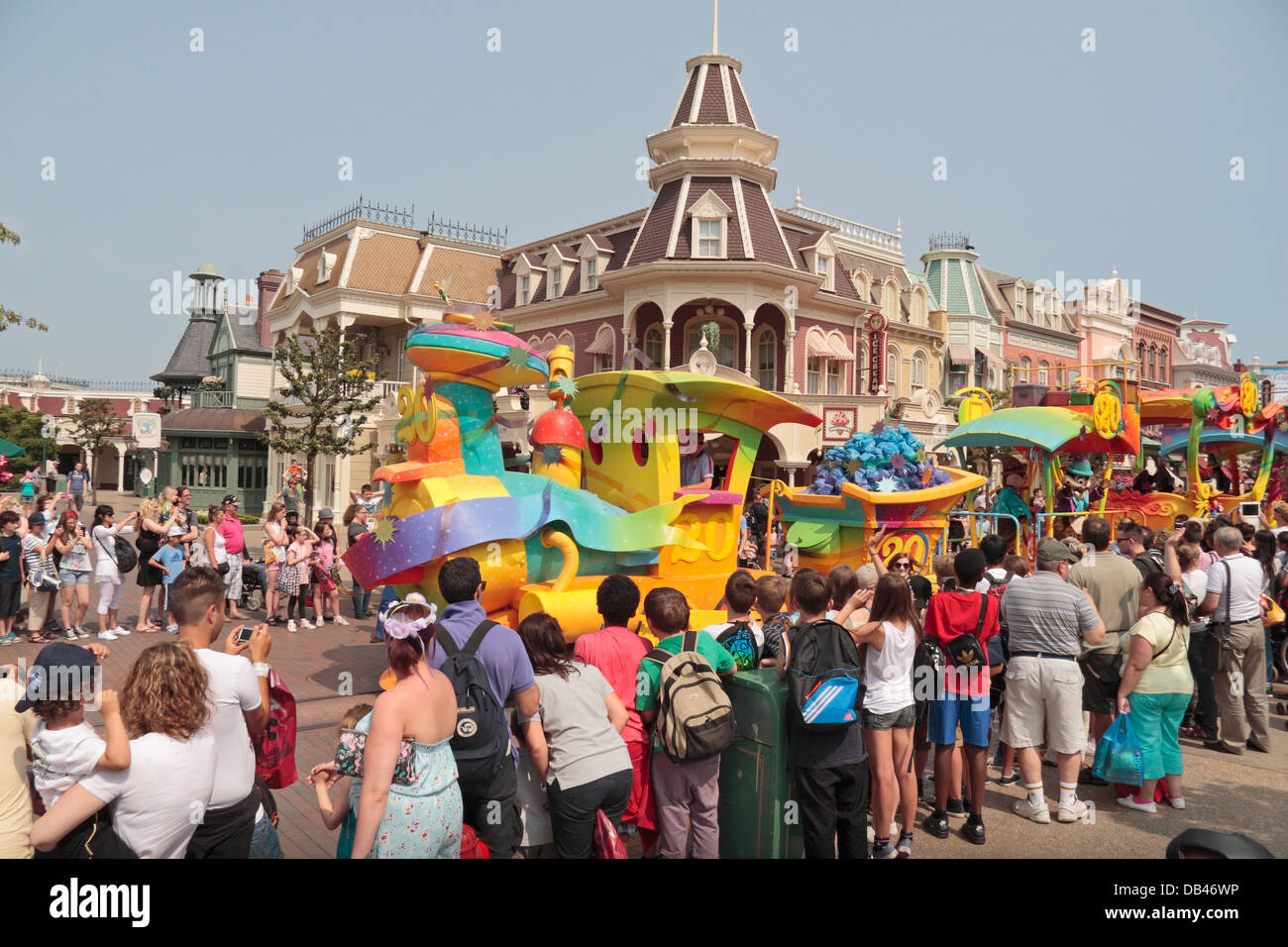 The 20th Anniversary Celebration Train on Main Street U.S.A. Disneyland ...
