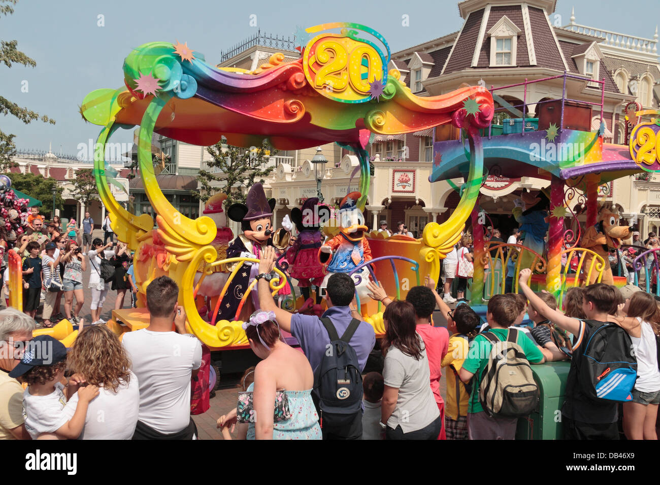 The 20th Anniversary Celebration Train on Main Street U.S.A. Disneyland ...