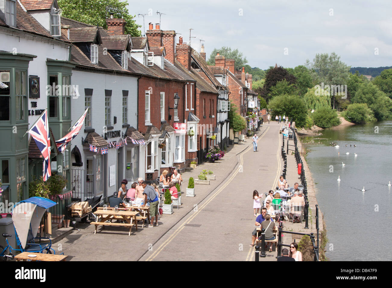 Bewdley Waterfront On The River Severn Worcestershire England Uk