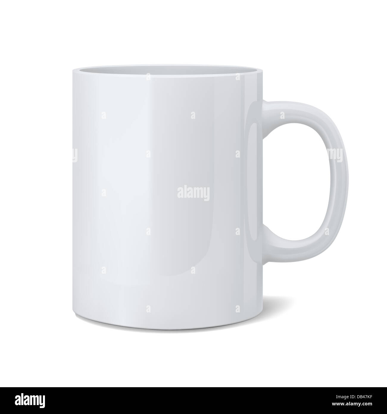 3d illustration of realistic classic white cup Stock Photo - Alamy