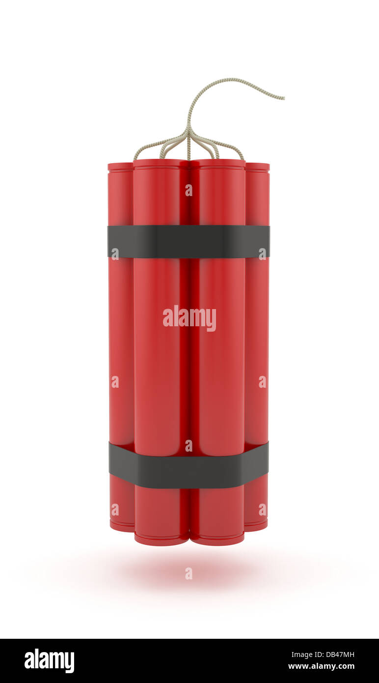 3d render of dynamite isolated on white background Stock Photo - Alamy
