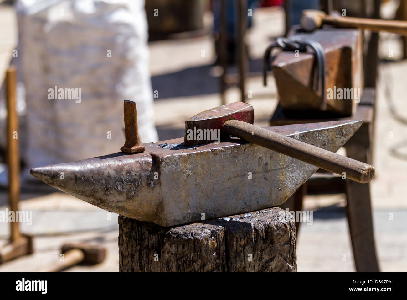 Iron forging a close up Stock Photo - Alamy