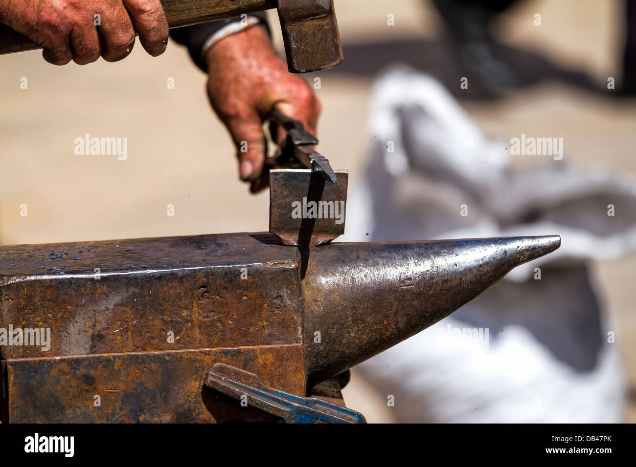 Iron forging a close up Stock Photo - Alamy