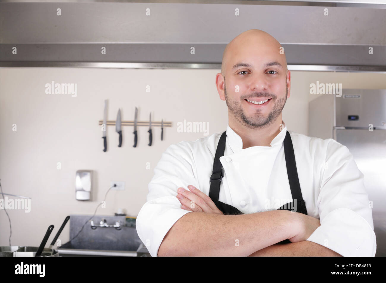Portrait of a professional chef smiling Stock Photo - Alamy