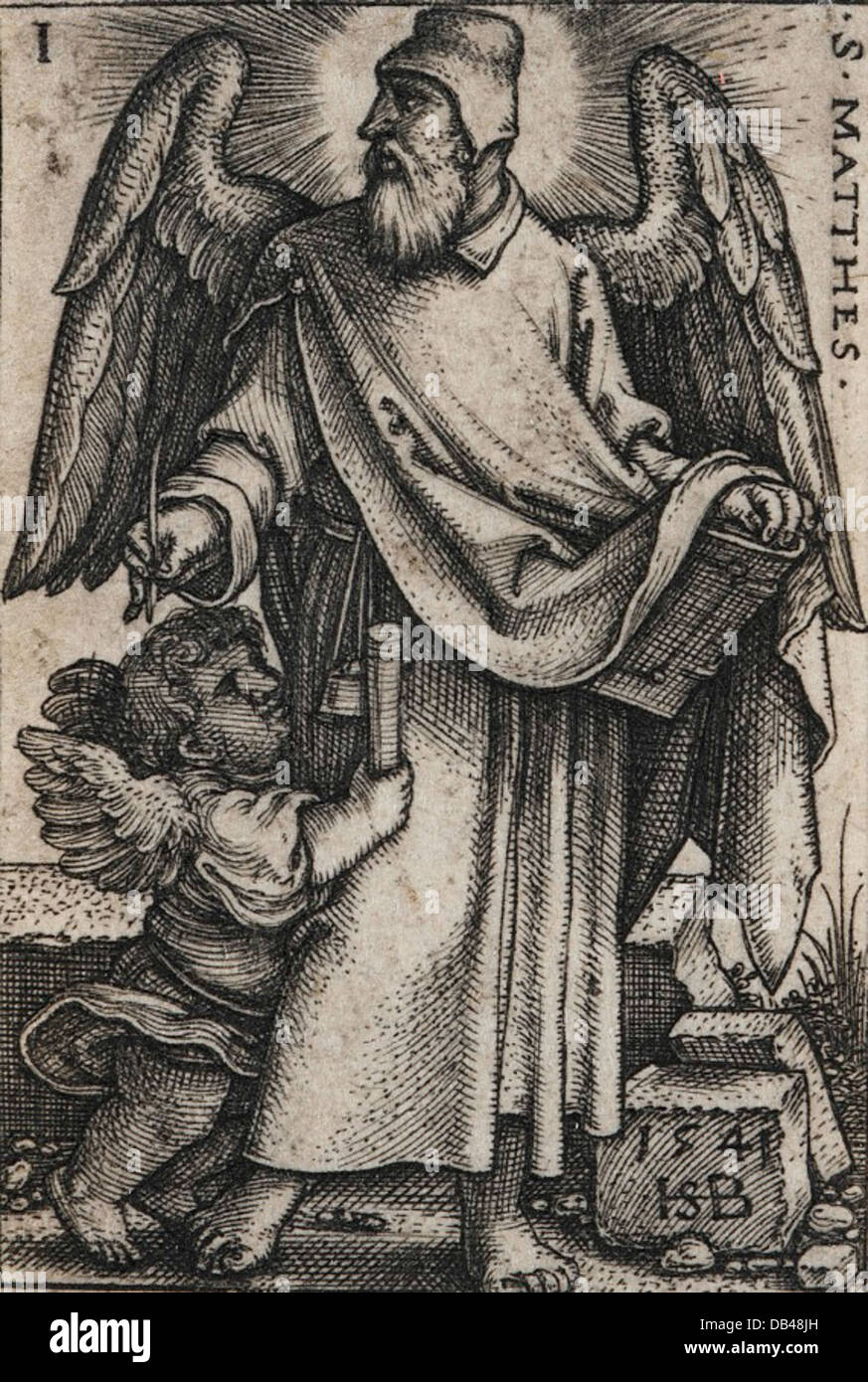 This artwork titled 'Matthew' is a detailed representation of the ...