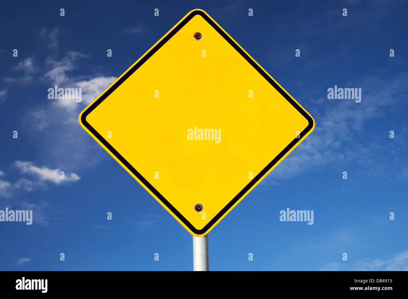 Blank Yellow Road Sign Meaning