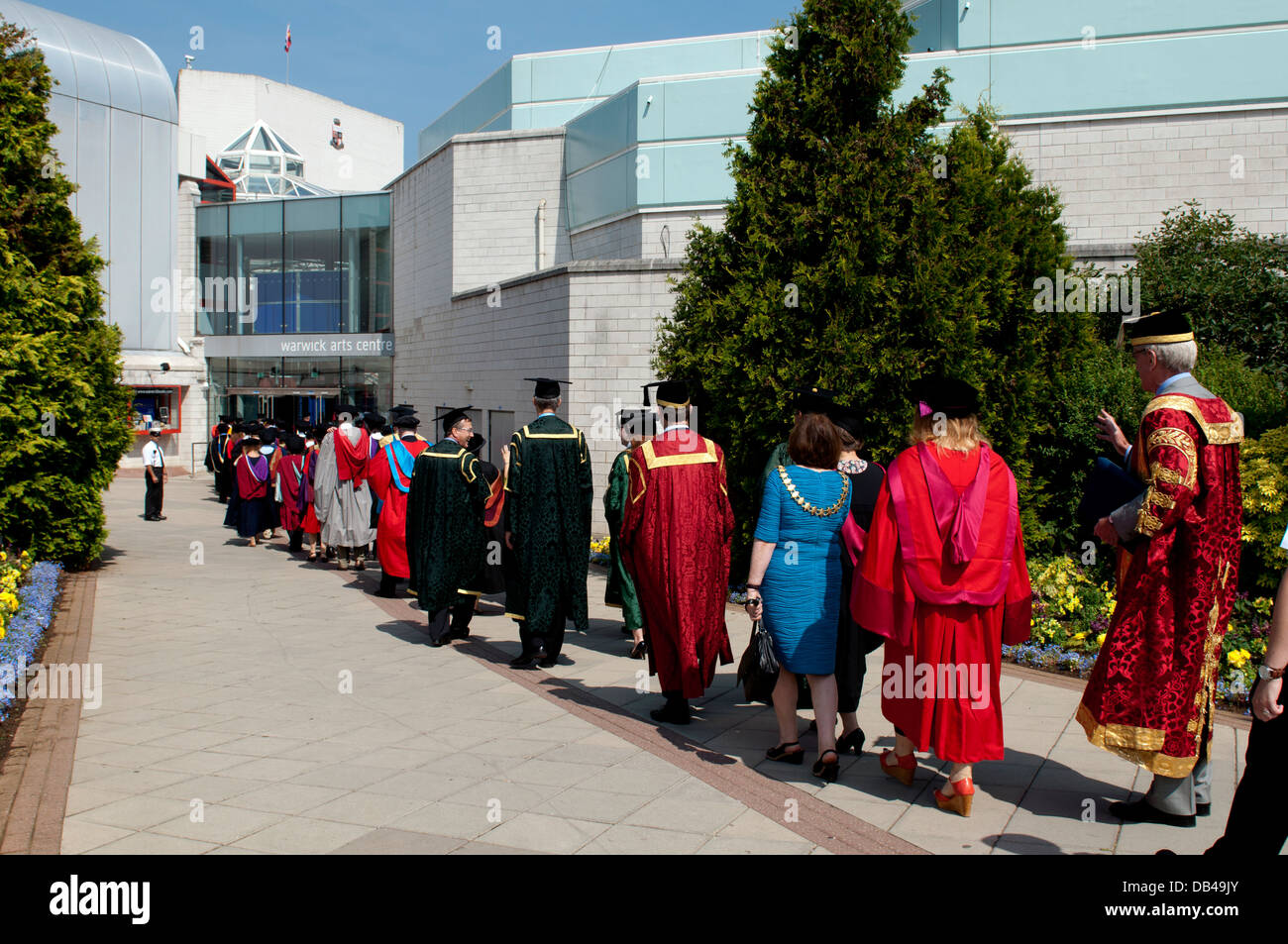 Academic procession on graduation day, University of Warwick, UK Stock ...