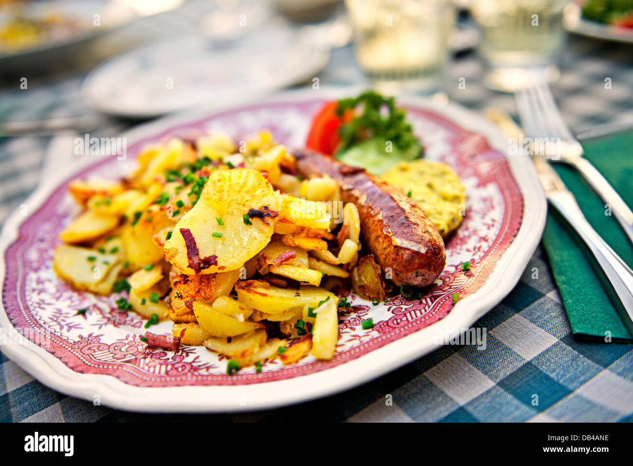 Lunch plate at restaurant in Southern Germany Stock Photo - Alamy