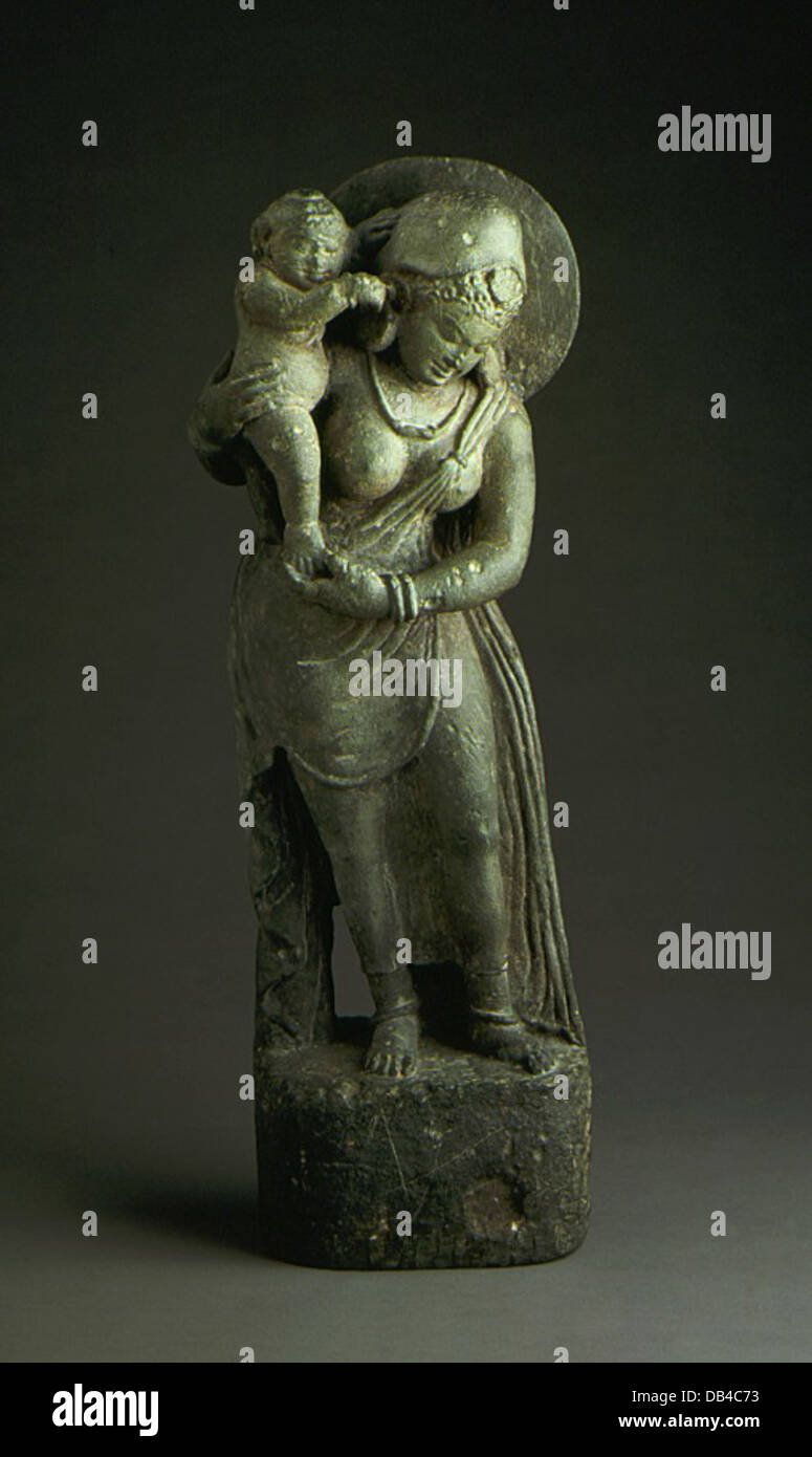 This sculpture, 'Mother Goddess and Child,' symbolizes fertility and ...