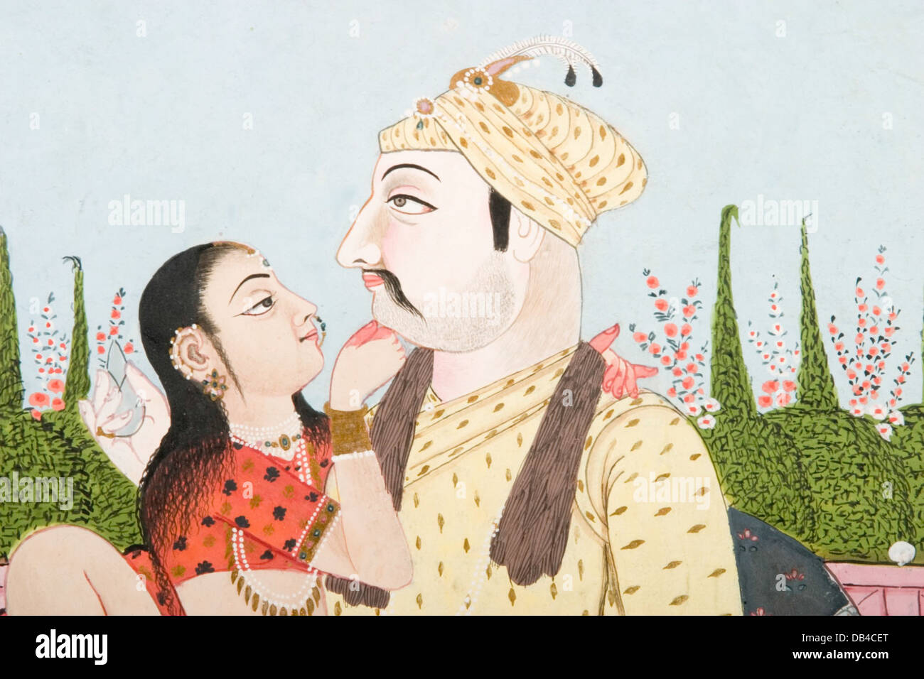 This painting portrays Muhammad Shah, an 18th-century Mughal emperor ...