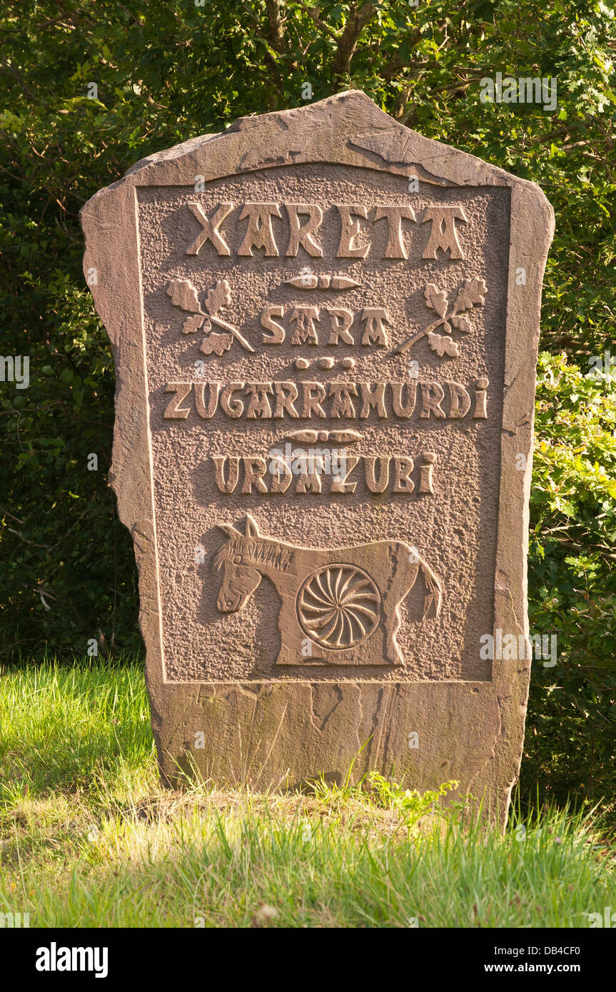 Elk214-1041v France, Basque Country, Ascain, Basque headstone Stock ...