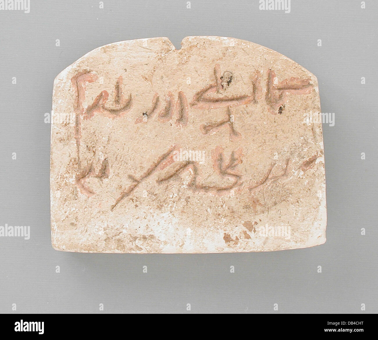 This mummy label is inscribed with Demotic text, providing historical ...