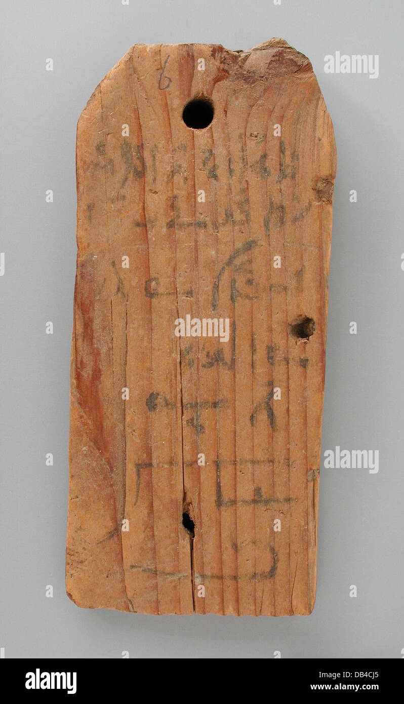 Mummy label with a demotic inscription hi-res stock photography and ...