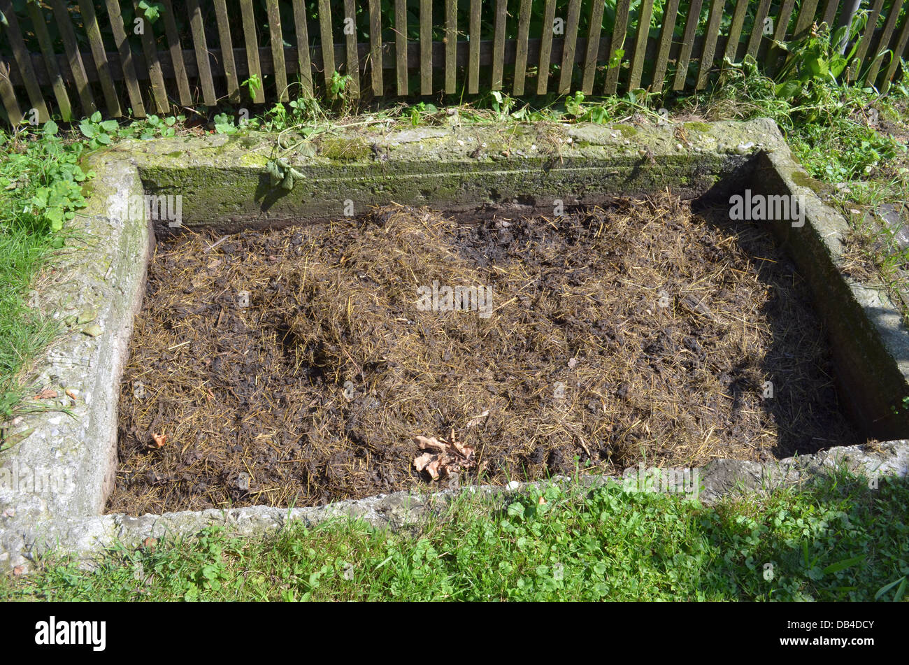 Look on dung storage on farm Stock Photo - Alamy