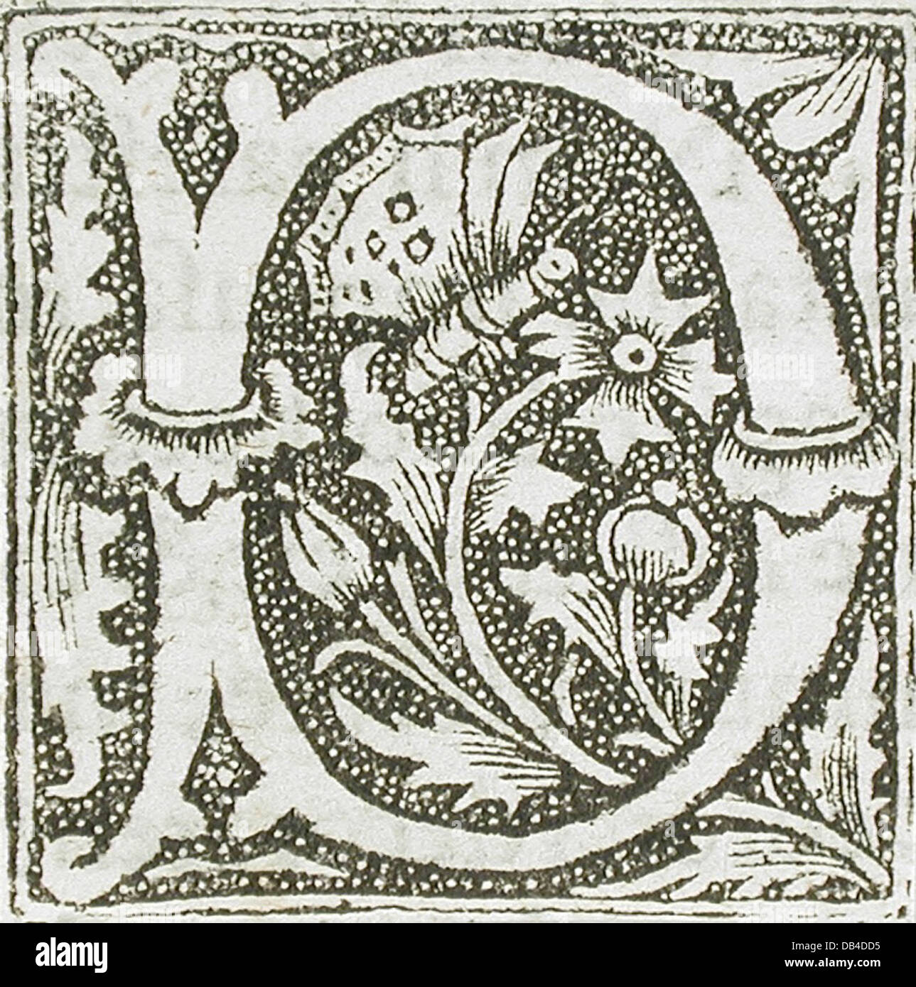 A set of nineteen ornamental letters, showcasing intricate design in ...