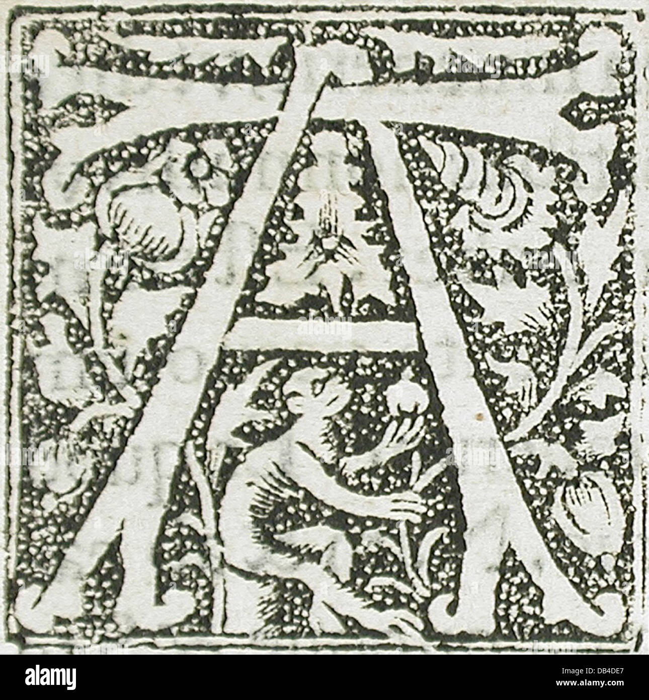 A set of nineteen ornamental letters, showcasing intricate engraving ...