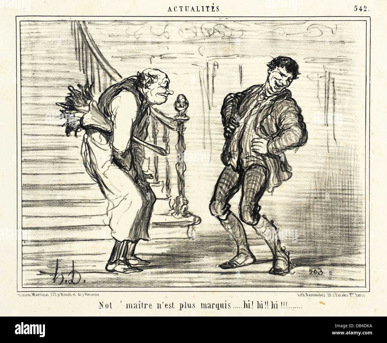 This satirical piece, titled 'Not' maitre n'est plus marquis ...